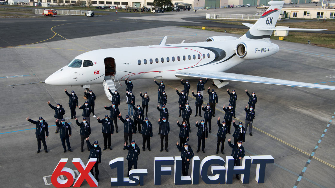 Dassault Falcon 6X: effettuato il primo volo - Motori di Lusso