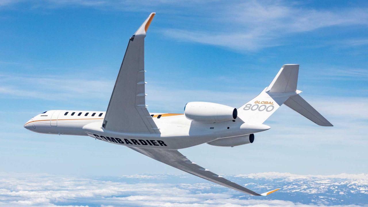 Bombardier Global 8000: primo volo per il twinjet a cabina grande ...